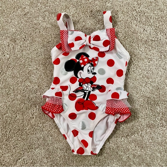 Disney | Swim | Disney Minnie Mouse Red And White Polka Dot Design ...